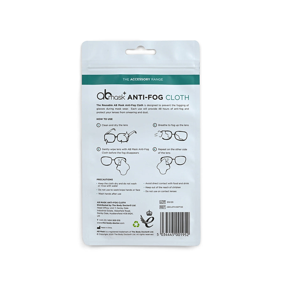 The AB Mask Anti-Fog Face Mask Cloth | Stop Glasses Fogging