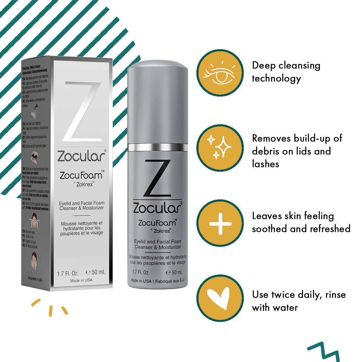 Zocular ZocuFoam Eyelid Cleanser