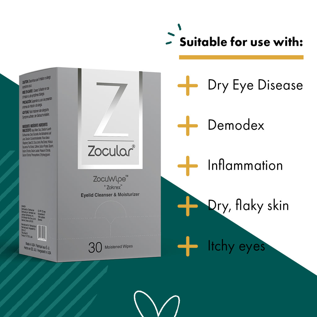 Zocular ZocuWipe Eyelid Wipes