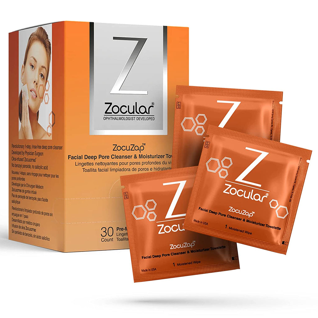 Zocular ZocuZap Facial Wipes
